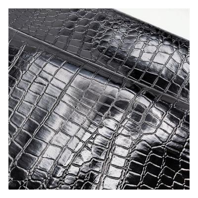 China High Gloss Stone Pattern PVC Synthetic Leather 0.6mm 140cm Width for Shoes Bags Furniture for sale