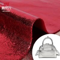 China PU Faux Leather Fabric 0.5mm Metal Burst Grain Pattern for Clothing Bags Phone Cases Notebooks Furniture for sale