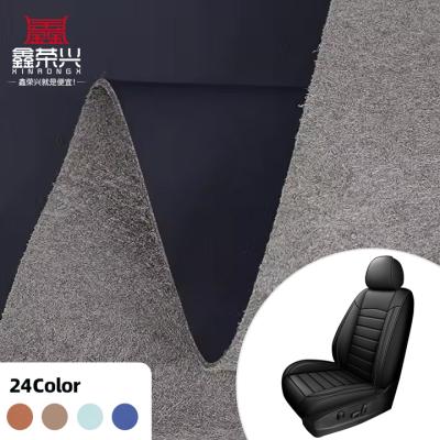China Microfiber Embossed Napa Pattern Faux Leather Fabric 1.2mm 140cm Waterproof Eco-Friendly for Car Seat Sofa Bag for sale