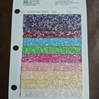 China XR Holographic Chunky Glitter Synthetic Leather for sale