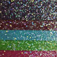 China XR Holographic Chunky Glitter Synthetic Leather for sale