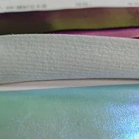 China Laser Macaron Holographic Synthetic Leather for sale