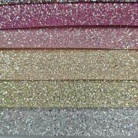 China COARSE GLITTER CRUSHED DIAMOND Synthetic Leather for sale