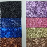 China Four-Pointed Star Synthetic Leather 1.4mm Thick PVC PU for Bags Shoes Furniture for sale