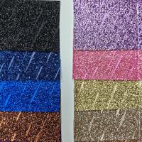 China Meteor Shower Faux Leather Stardust Glitter Synthetic Leather 1.4mm Fleece Backed Craft Material for sale