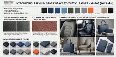 China GRASS WEAVE SYNTHETIC LEATHER Stylish Texture.Strong Performance Endless Possibilities. for sale
