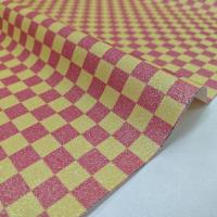 China Premium Glitter Checker PVC Leather Fabric for Bags, Wallets, Shoes and Fashion Accessories for sale