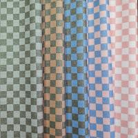 China Premium Glitter Checker PVC Leather Fabric for Bags, Wallets, Shoes and Fashion Accessories for sale