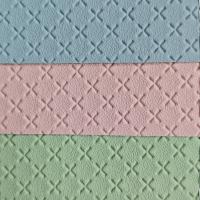 China Hexagon Embossed Basketball Texture PVC Synthetic Leather Roll Artificial Leather for Bags Furniture Car Interior for sale