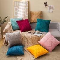 China 45×45cm Polyester Flannel Velvet Cushion Cover with 400g Filling for Sofa and Bed Decor for sale