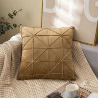 China 45×45cm Polyester Flannel Velvet Cushion Cover with 400g Filling for Sofa and Bed Decor for sale