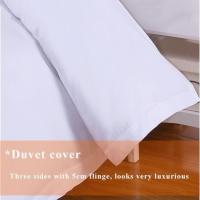 China Custom Size Hotel Bedding Set - White Cotton Bed Sheets with 200-400 Thread Count for Commercial Use for sale