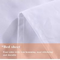 China Custom Size Hotel Bedding Set - White Cotton Bed Sheets with 200-400 Thread Count for Commercial Use for sale