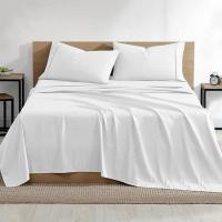 China Customized Cotton 200 Thread Count Bed Sheet Set - Twin Full Queen King Sizes with 16-Inch Deep Pockets for sale