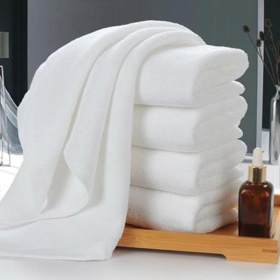 China White 100% Cotton Hotel Towel 70x140cm 50g with Custom Logo - ISO Certified Hospitality Grade for sale