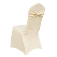 China Elastic Knot White Restaurant Banquet Chair Covers - 160GSM to 220GSM Fabric Weight with Custom Sizing Options for sale