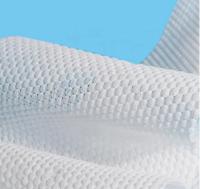 China Spunlace Nonwoven Fabric 28-200 GSM for Wet Wipes | Cross & Parallel Embossed Patterns | Eco-Friendly Material for sale