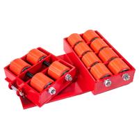 China Industrial Heavy Duty Cargo Trolley Small Heavy Duty Load Skates With Bearing Steel Rollers for sale