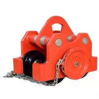 China Material Handling Monorail Hoist Trolley Durable I Beam Monorail Trolley With Adjustable Span for sale