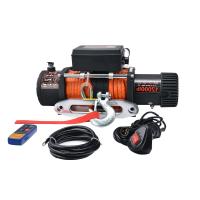 China IP55 Waterproof Synthetic Rope Winch 12V 24V DC Electric Winch Lightweight for sale