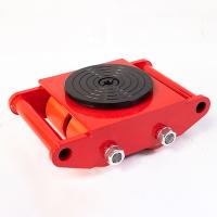 China Small Heavy Duty Cargo Trolley Red Heavy Duty Machine Moving Skates for sale