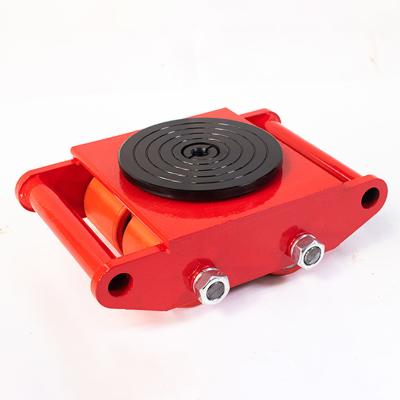China Small Heavy Duty Cargo Trolley Red Heavy Duty Machine Moving Skates for sale