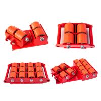 China Small Heavy Duty Cargo Trolley Red Heavy Duty Machine Moving Skates for sale