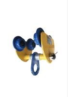 China Adjustable Span Monorail Hoist Trolley 0.5T-10T Manual Monorail Trolley With Bearing Wheels for sale