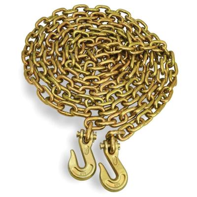China Galvanized Tie Down Chains Nacm96 Standard Grab Hook Chain With G70 Clevis Hook 5/16 for sale