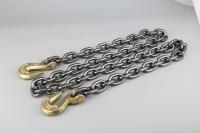 China 10mm 3m Lashing Chains Heat Treated Chain Sling With Hooks for sale