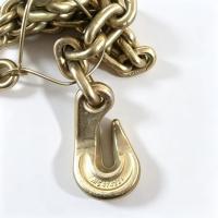 China Heavy Duty G80 Binder Chain Galvanized Tie Down Chain Customzied With Bent Eye Hooks for sale