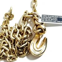 China Heavy Duty G80 Binder Chain Galvanized Tie Down Chain Customzied With Bent Eye Hooks for sale