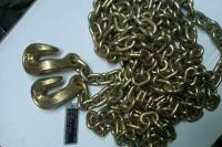 China Wear Resistant Lifting Chain Sling 8mm*3m Heavy Duty Chain Sling With Bent Eye Hook for sale
