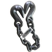 China 10mm*9m G80 Lifting Chain Black Chain With Heavy Duty Eye Hook for sale