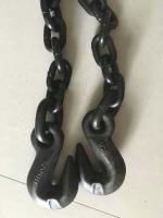 China 10mm*9m G80 Lifting Chain Black Chain With Heavy Duty Eye Hook for sale