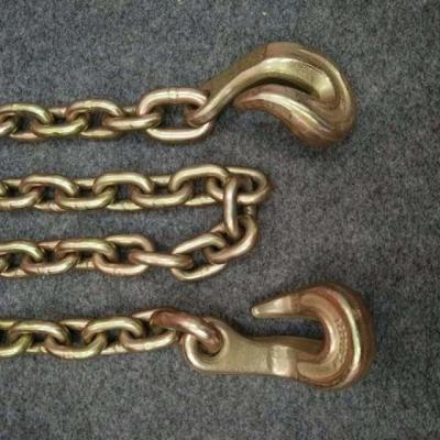 China Galvanized Binder Chains Alloy Steel Cargo Lashing Chain With Grab Hooks for sale
