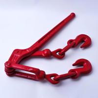 China Lever Type Load Binder Chains Drop Forged Lashing Chain With Grab Hook G70 G80 for sale