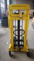 China 1000kg 2000kg 3000kg Manual Hydraulic Pallet Stacker Custom Hand Pump Stacker With Adjustable Forks for sale