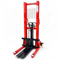 China 1000kg 2000kg 3000kg Manual Hydraulic Pallet Stacker Custom Hand Pump Stacker With Adjustable Forks for sale