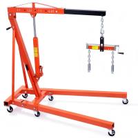 China Durable Mini Lift Crane Portable Small Garage Crane With Hydraulic Pump And Telescopic Boom for sale