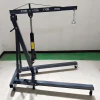 China Durable Mini Lift Crane Portable Small Garage Crane With Hydraulic Pump And Telescopic Boom for sale