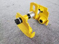 China Anti Collision Manual Push Trolley I Beam Chain Block Trolley For Easy Lifting for sale