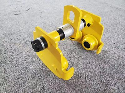 China Anti Collision Manual Push Trolley I Beam Chain Block Trolley For Easy Lifting for sale
