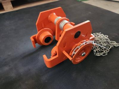 China Hand Operated Push Travel Beam Trolley Low Friction Overhead Hoist Trolley With Mechanical Stop Baffle for sale