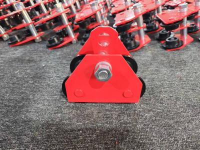 China Wear Resistant Manual Plain Trolley Push Type Monorail Travelling Trolley For Workshop Lifting for sale