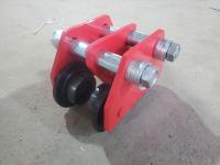 China Wear Resistant Manual Plain Trolley Push Type Monorail Travelling Trolley For Workshop Lifting for sale