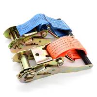 China Heavy Duty Ratchet Lashing Straps 3m / 5m / 8m / 10m Cargo Tie Down Strap for sale