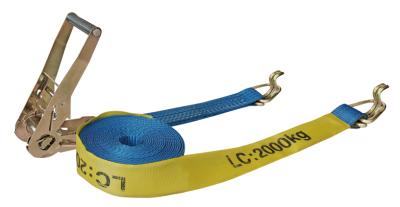 China Swan Hook Lashing Ratchet Strap Anti Abrasion Tie Down Ratchet Strap for sale