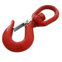 China 360 Degree Rotating Chain Sling Hook G80 Crane Hoist Hook With Latch for sale