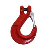 China G80 Clevis Sling Hook Red Lifting Clevis Hook With Safety Catch for sale
